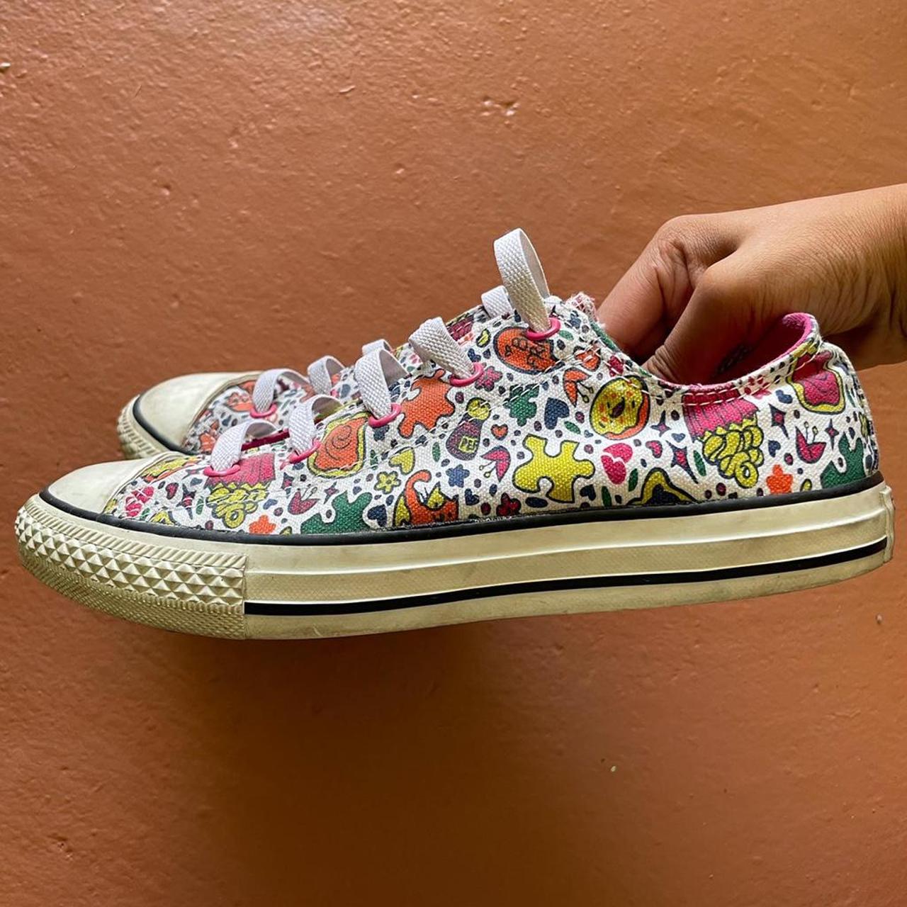 SUPER CUTE PATTERN CONVERSE PRICES ARE NEGOTIABLE!!... - Depop