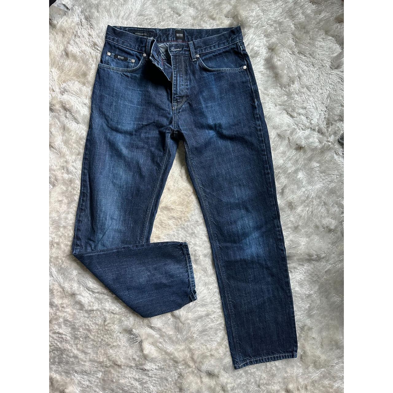 Men’s regular fit Black Maine jeans in straight cut,... - Depop