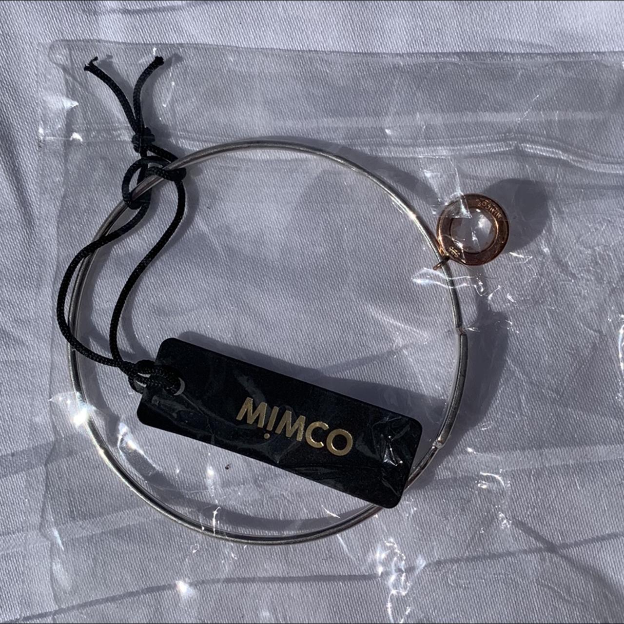 brand new mimco bangle! silver bangle with rose... - Depop