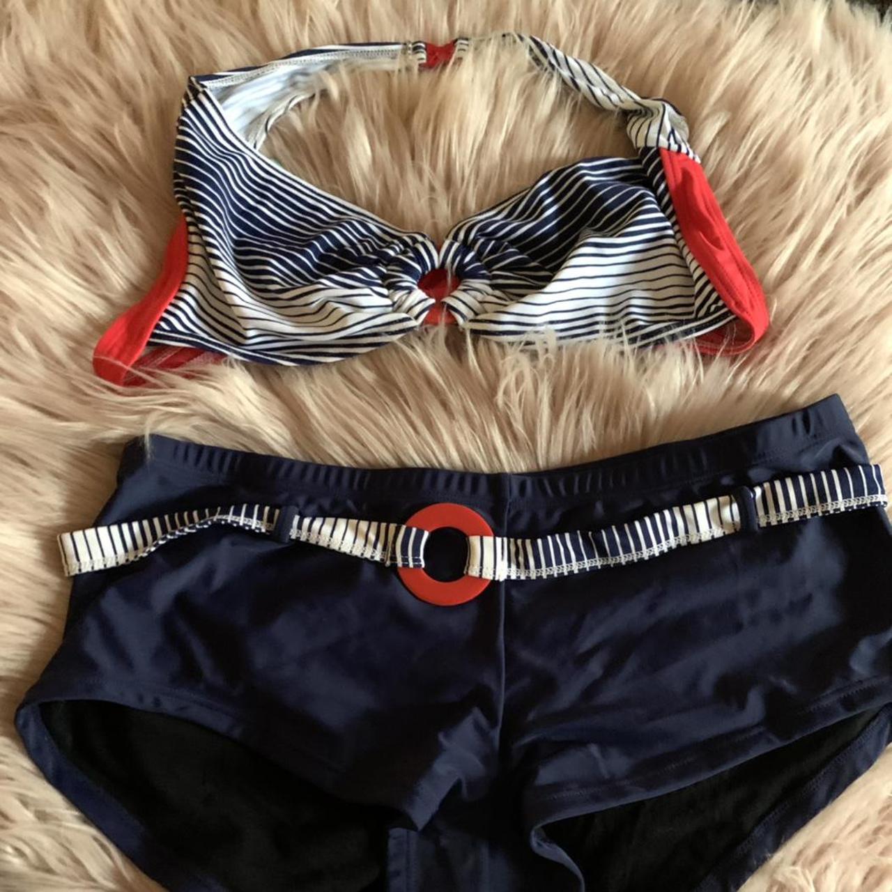 💙 Target swimwear set 💙 In the navy Blue & white... - Depop