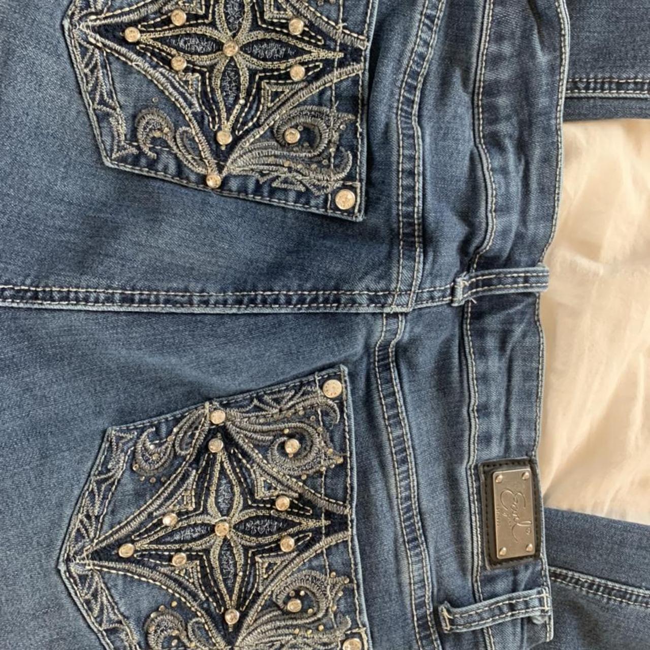 Super cute flare jeans with jewels on them. Miss me... - Depop
