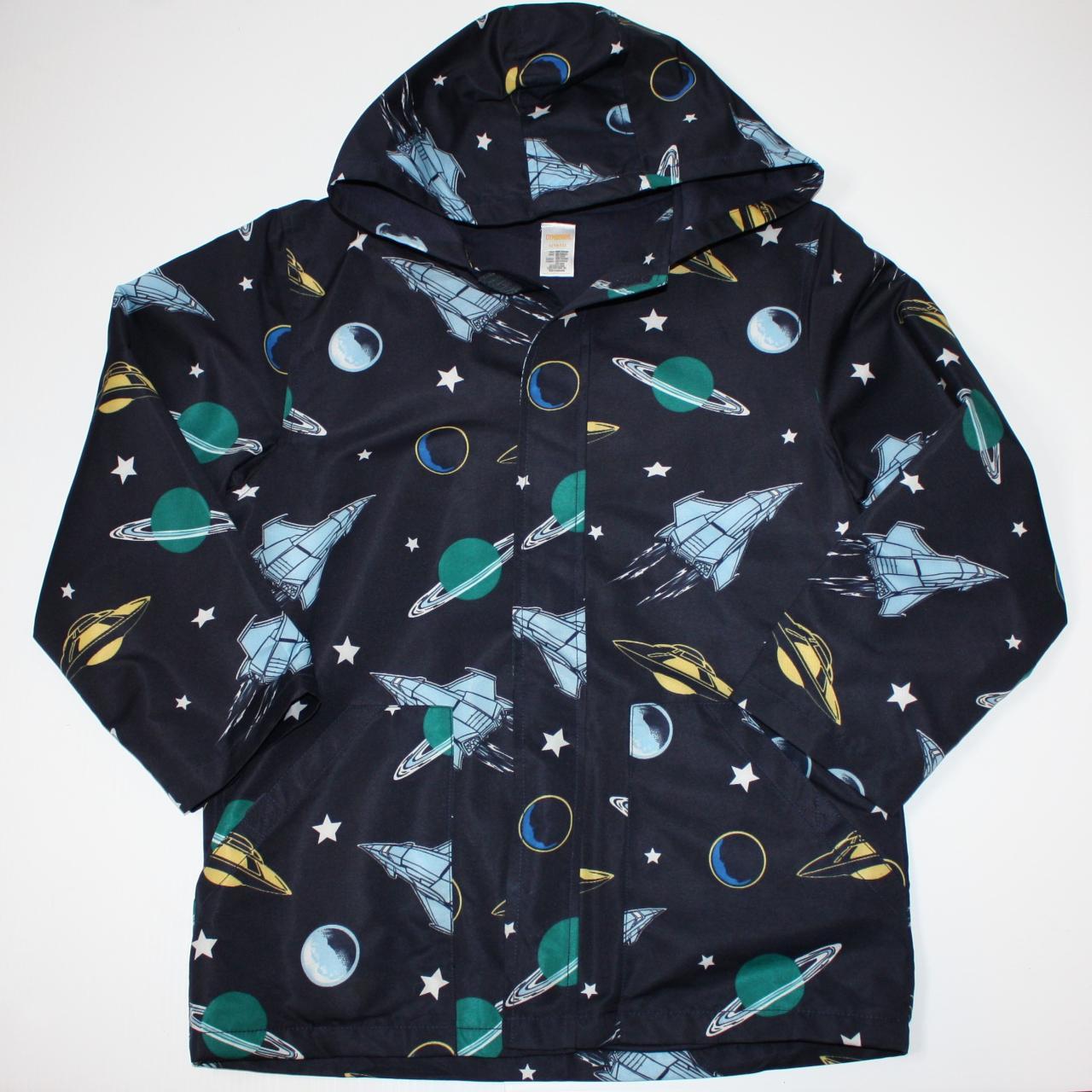 Gymboree Space Voyager Boy's Spaceship Rain Jacket... - Depop