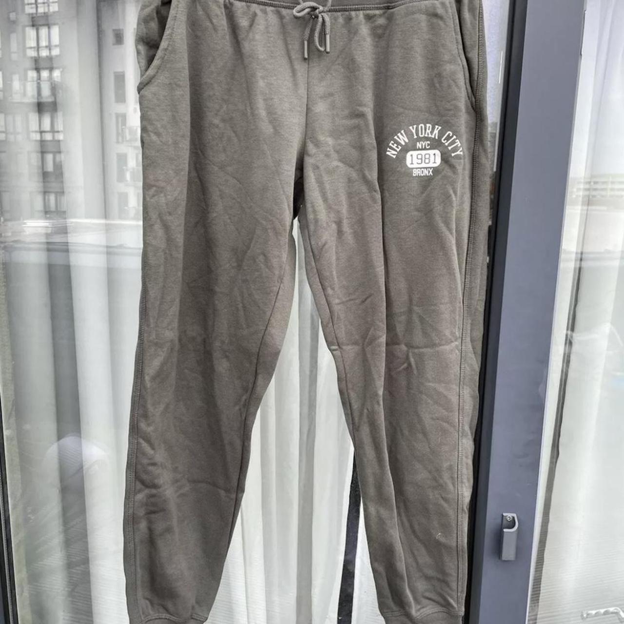 Women’s New York City Bronx Khaki Tracksuit Joggers... - Depop