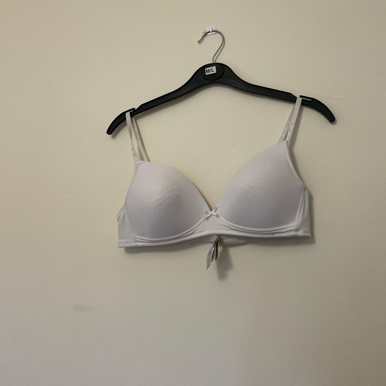 White padded bra with no underwire. Still in fab... - Depop