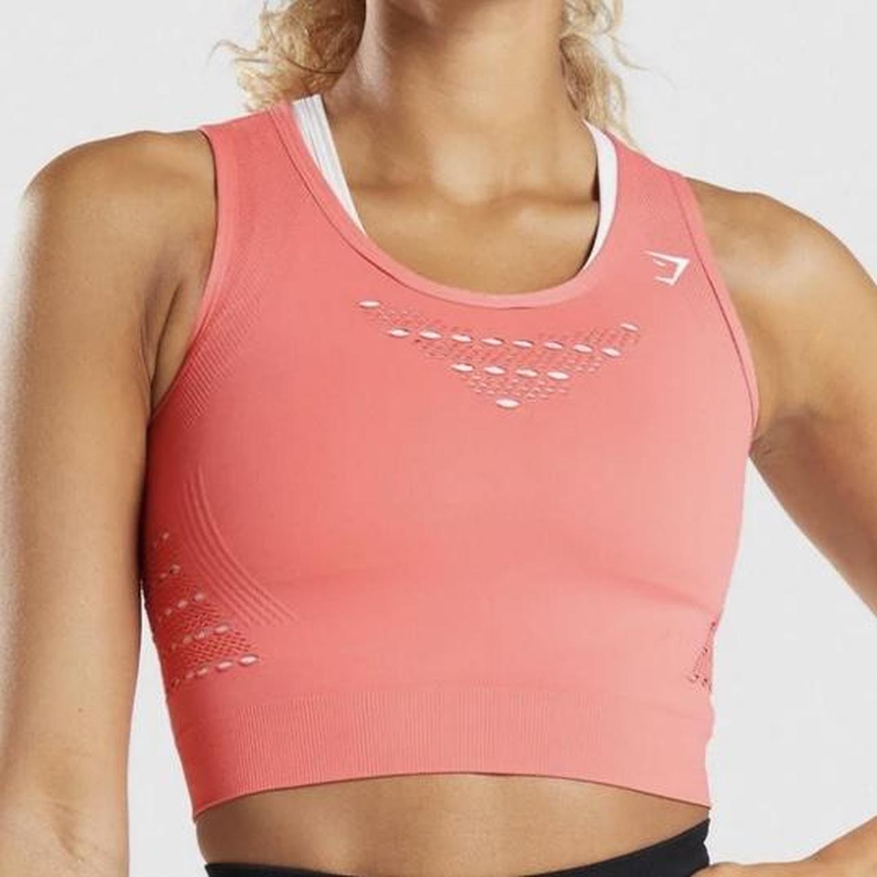 IN PERFECT CONDITION GYMSHARK CROP TOP/ BRA SIZE... | Depop
