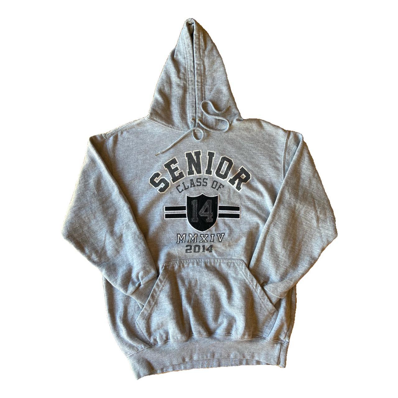 GREY RETRO VINTAGE COLLEGE HOODIE Demanded... - Depop