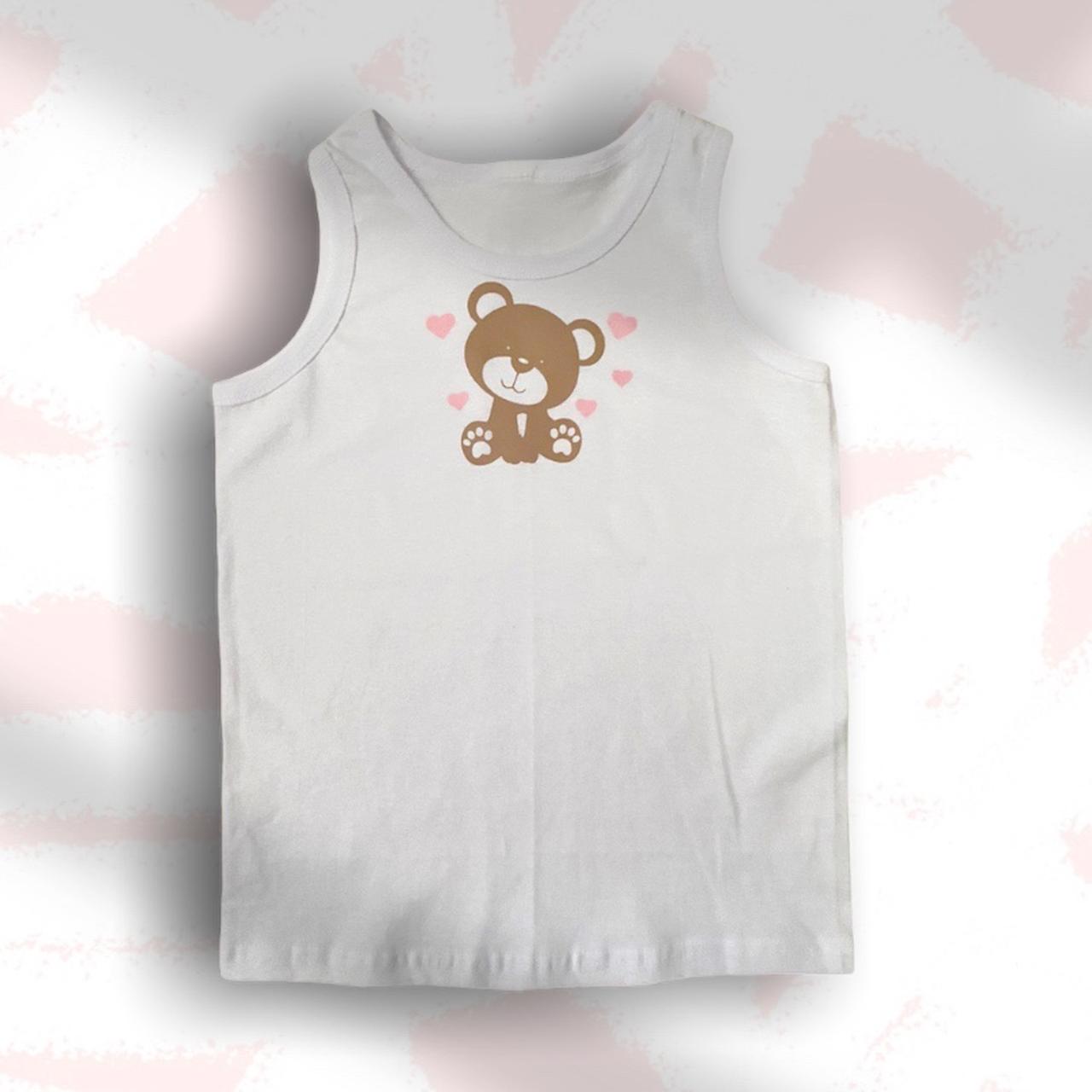teddy bear tank top size: youth extra small... - Depop