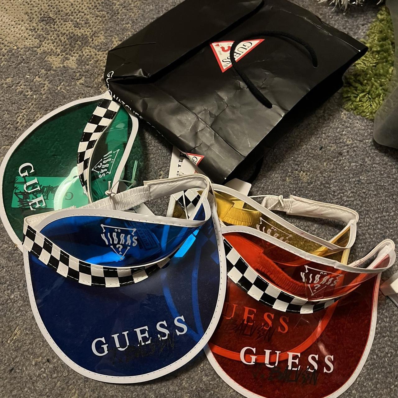 Selling 4 limited edition genuine guess visors in ... - Depop