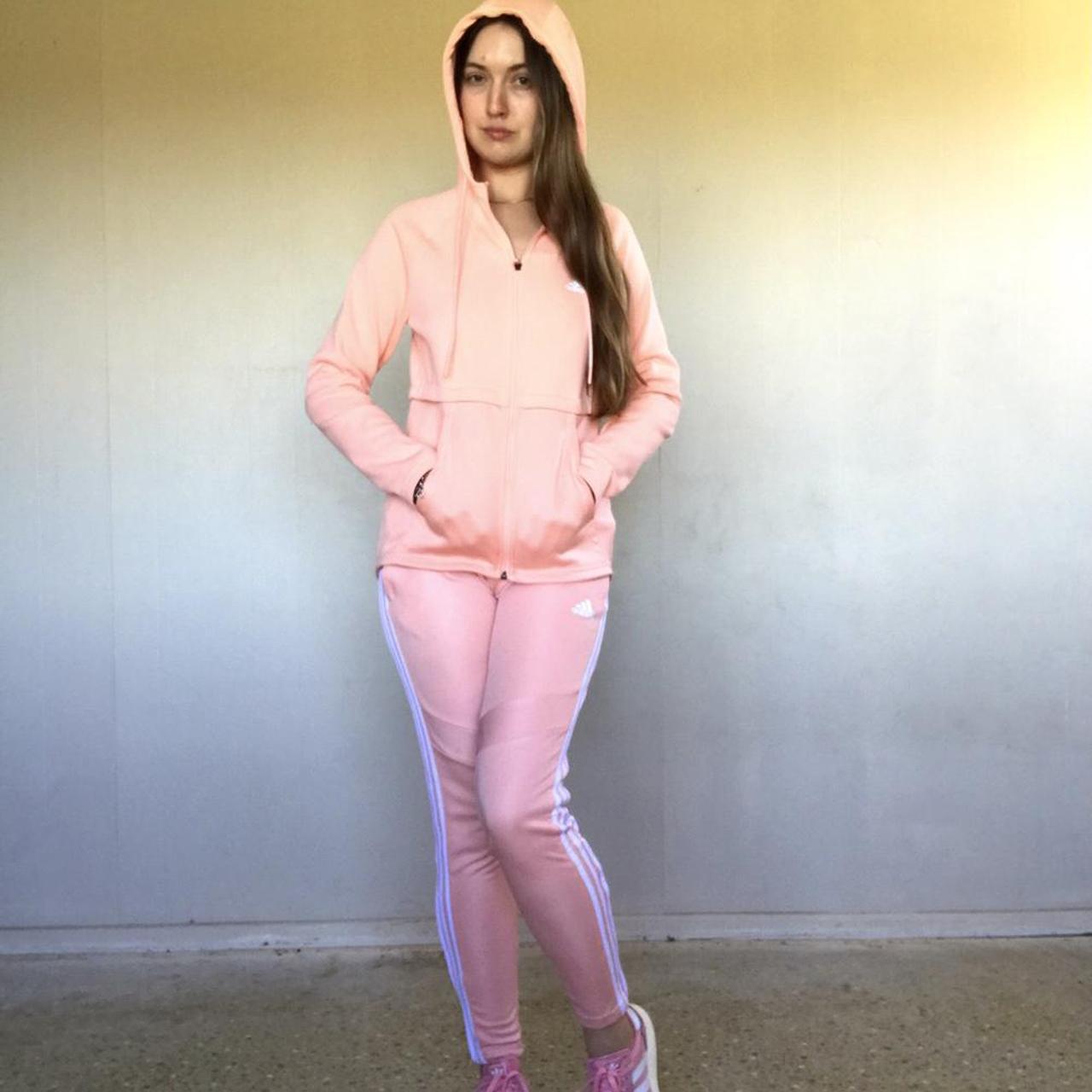 Pink Adidas track suit 💗 💕 both track jacket and... - Depop