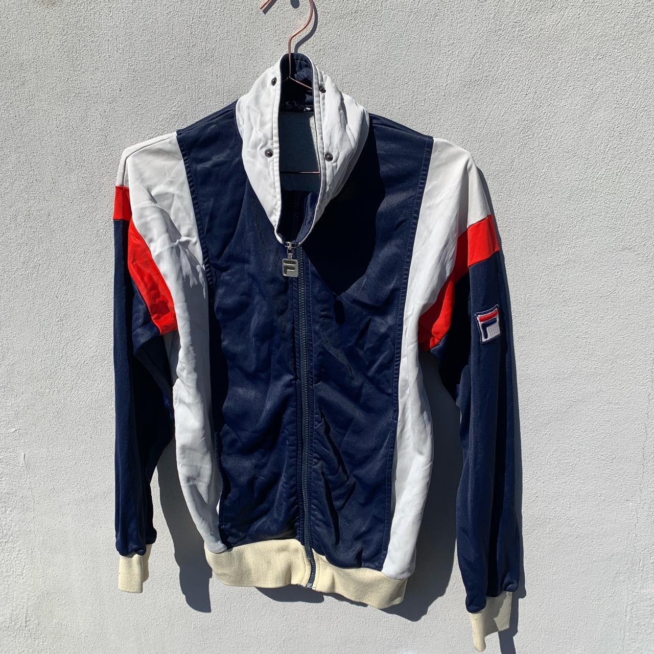 Vintage retro Fila zip up jacket Metal zip detail... - Depop