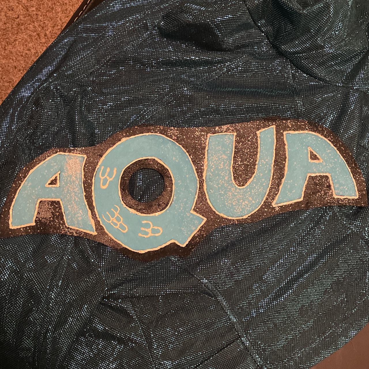 Handmade large Aqua band patch. Made with paint,... - Depop