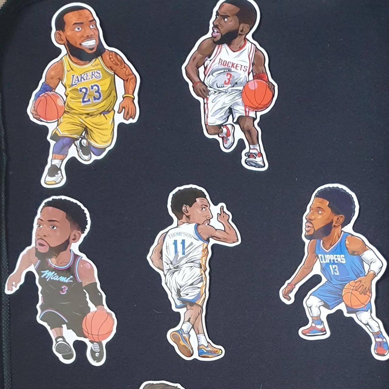 Nba laptop stickers X 6 CHRIS PAUL CP3 LEBRON JAMES... - Depop
