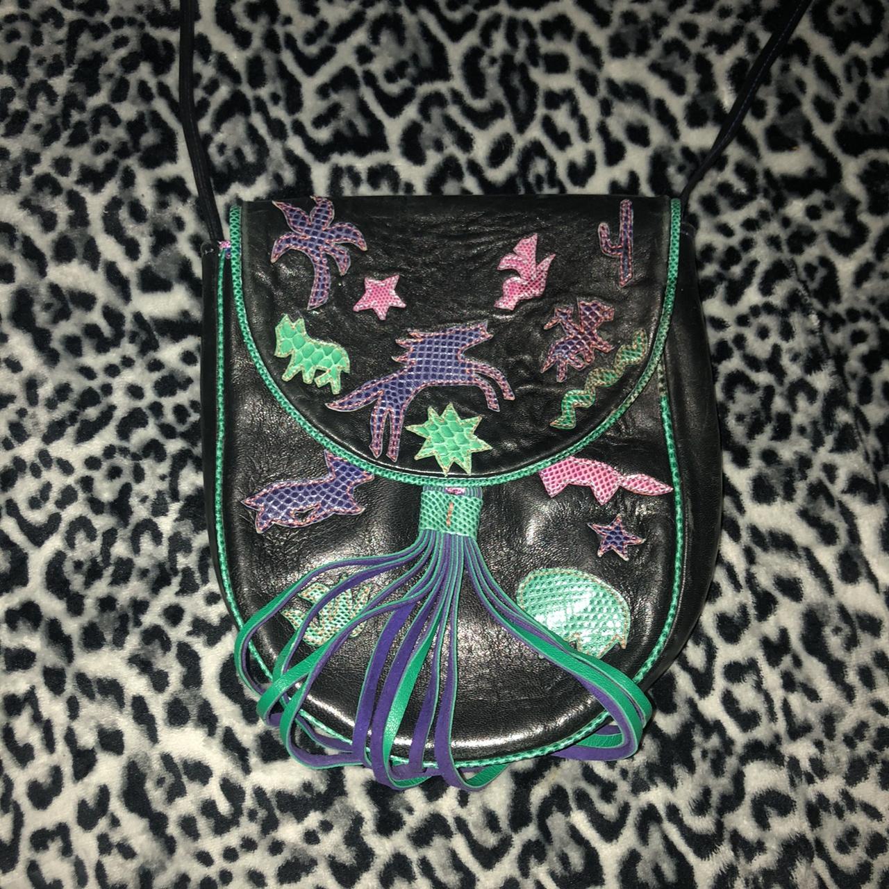 Ruby Firecat leather colorful crossbody. handmade in... - Depop