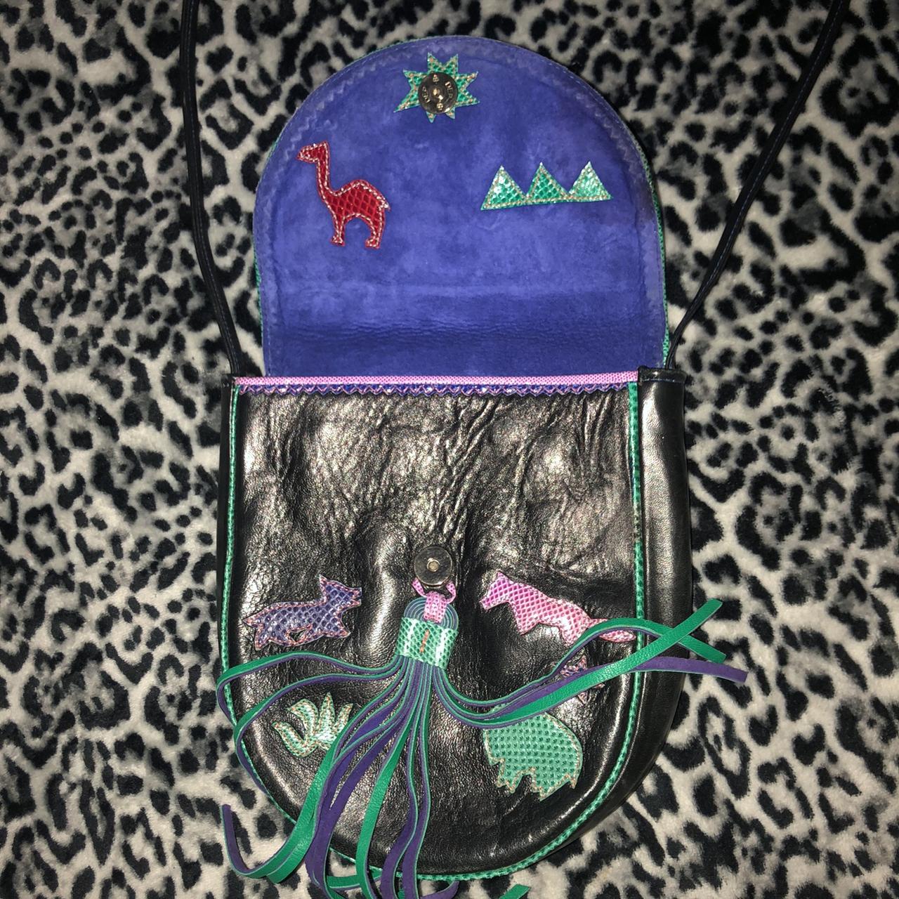 Ruby Firecat leather colorful crossbody. handmade in... - Depop