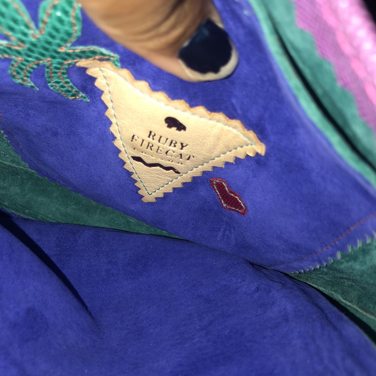 Ruby Firecat leather colorful crossbody. handmade in... - Depop