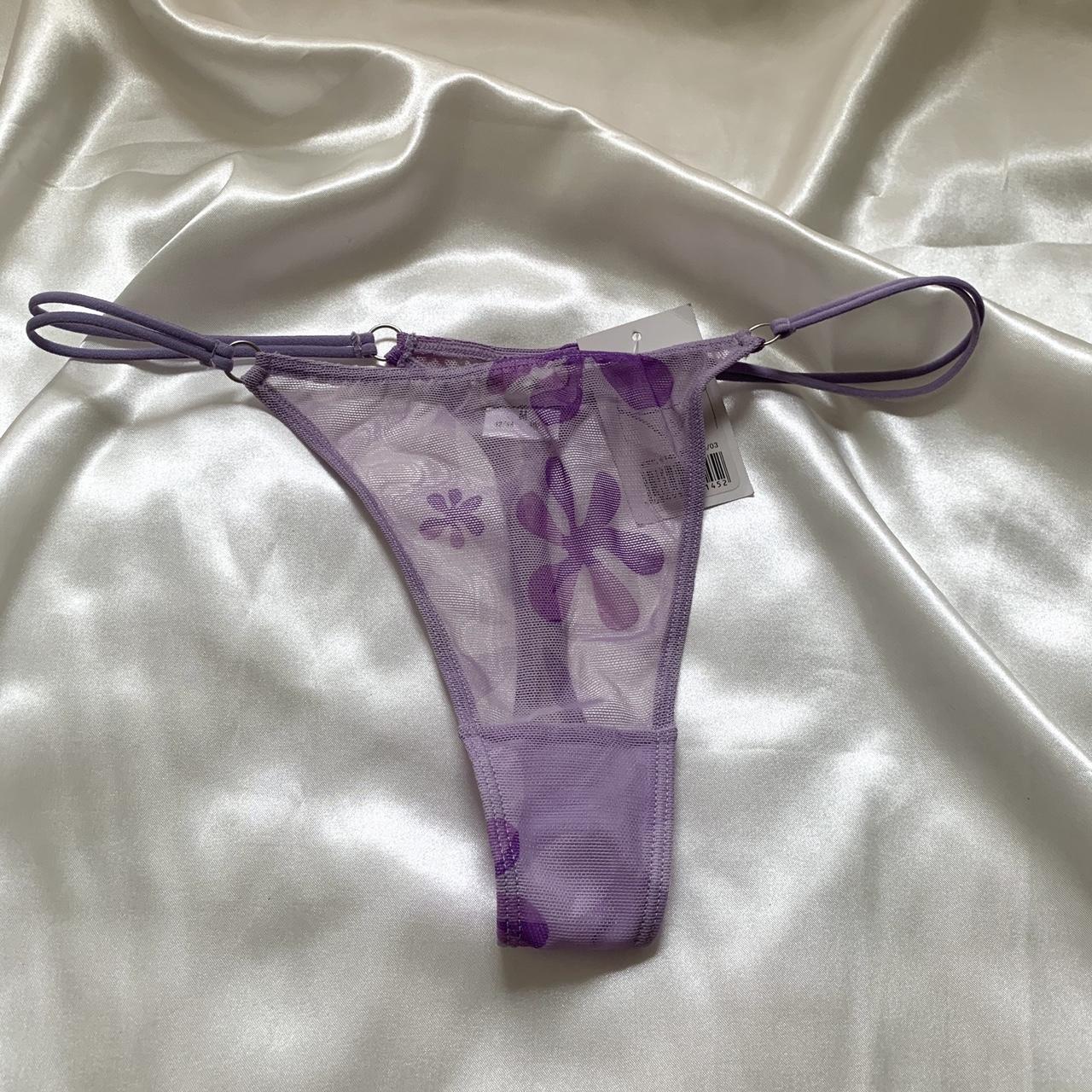 Sheer funky spiral lilac purple thongs Brand new... - Depop