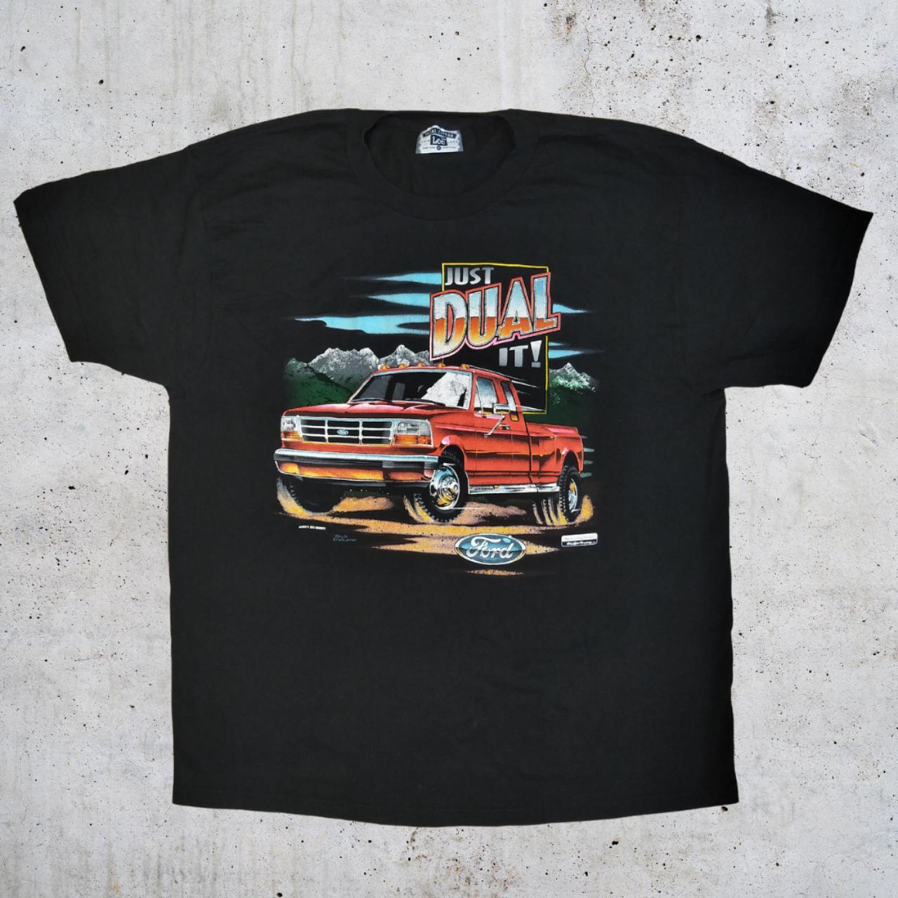 Vintage 90s American Ford Ute "Just Dual it" Black... - Depop