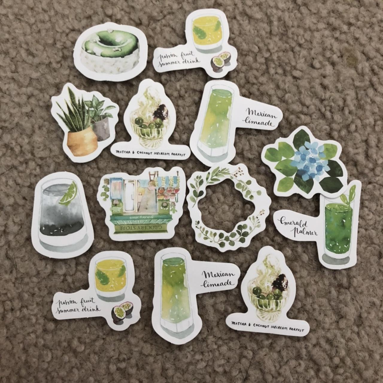 Bundle of Green themed stickers #stickers - Depop