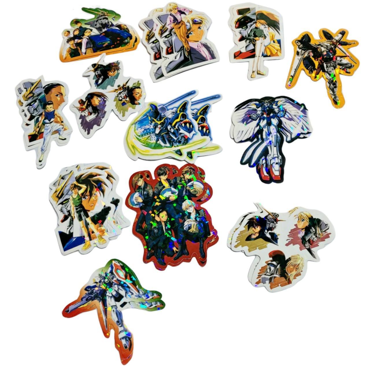 Vintage Gundam Wing holographic prism sticker pack... - Depop