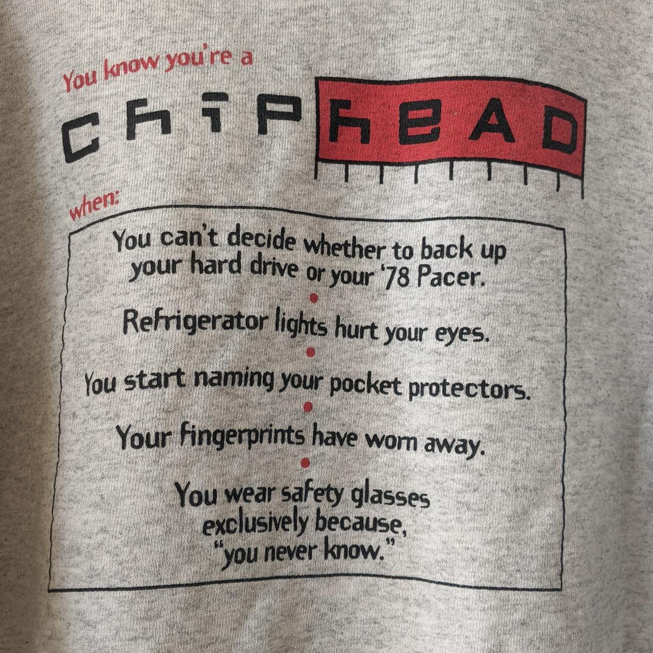 #️⃣RARE🔥🥵🧯#️⃣VINTAGE🚨⚠️🙀 "You Know You're a Chiphead"... - Depop