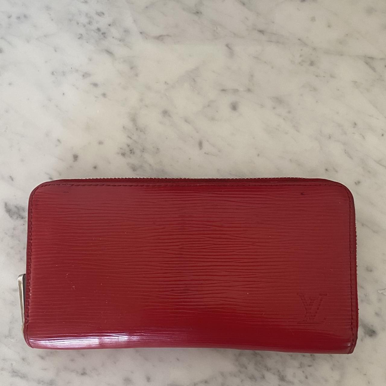 LOUIS VUITTON WALLET deep red Louis Vuitton wallet... - Depop