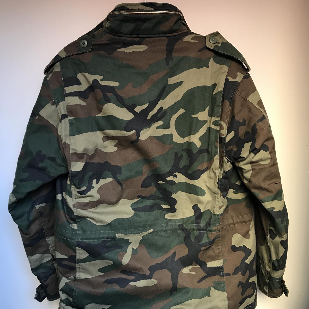 M65 military field camo jacket. Tagged XS fits like... - Depop