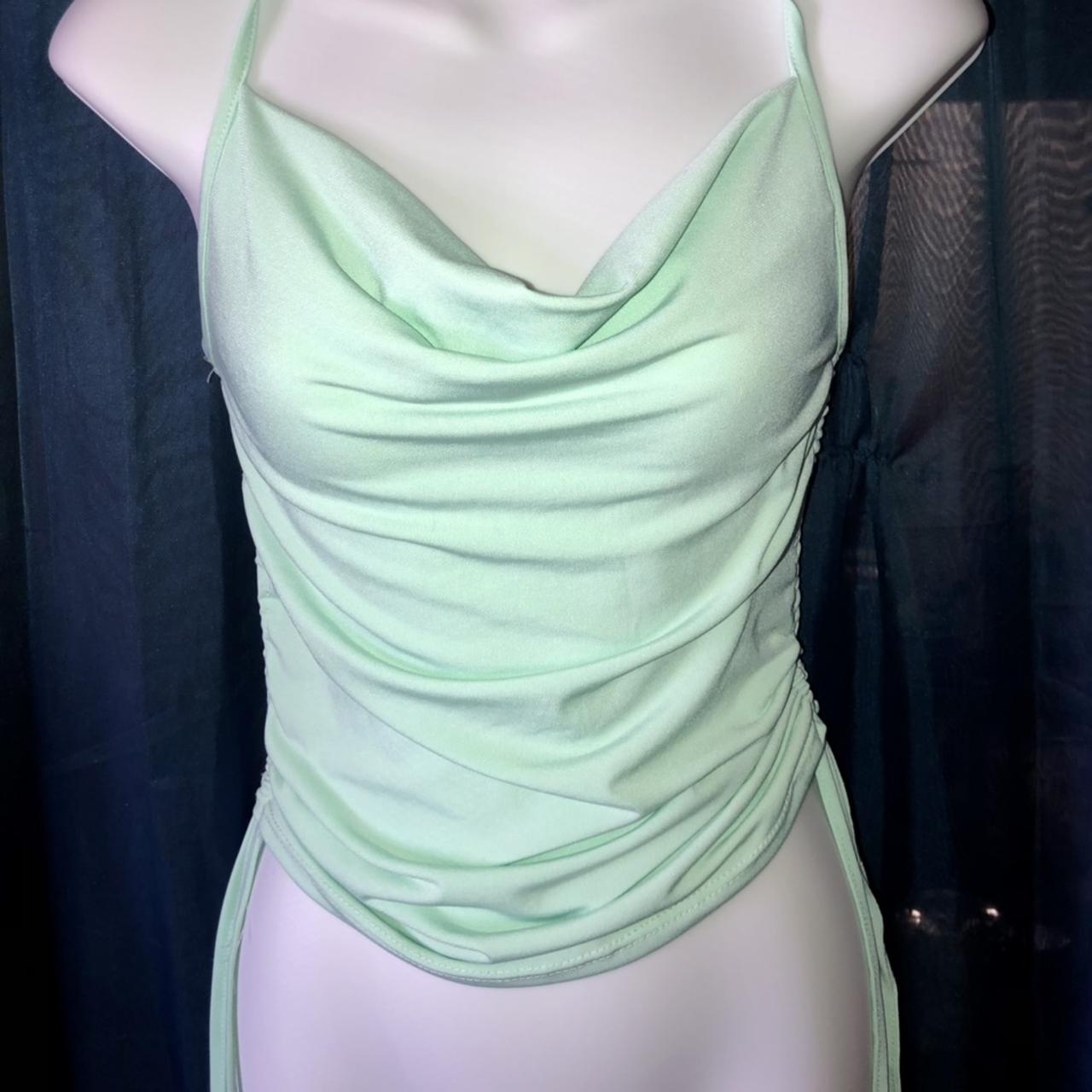 Y2K backless top New never used mint size... - Depop
