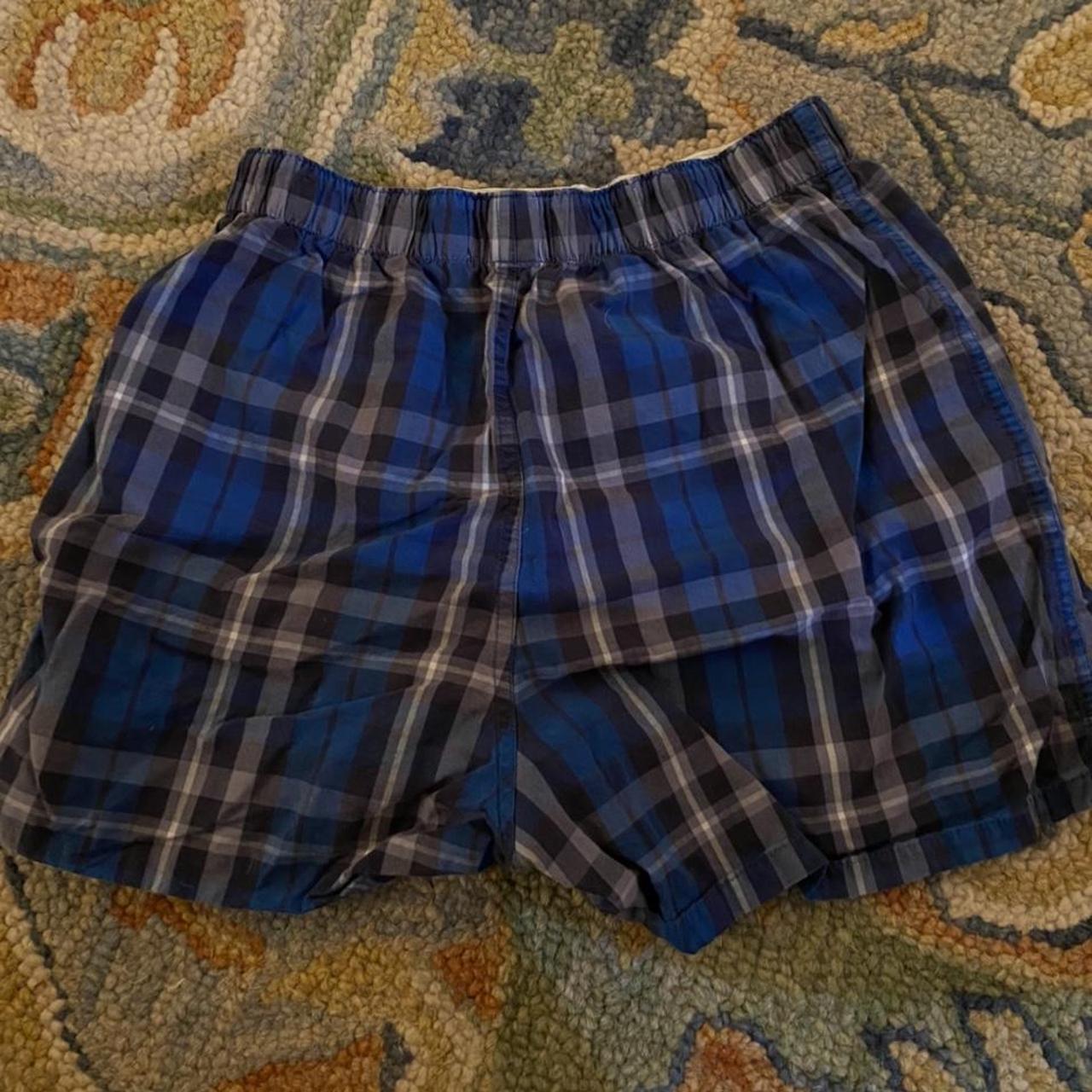 American eagle blue plaid boxers... - Depop