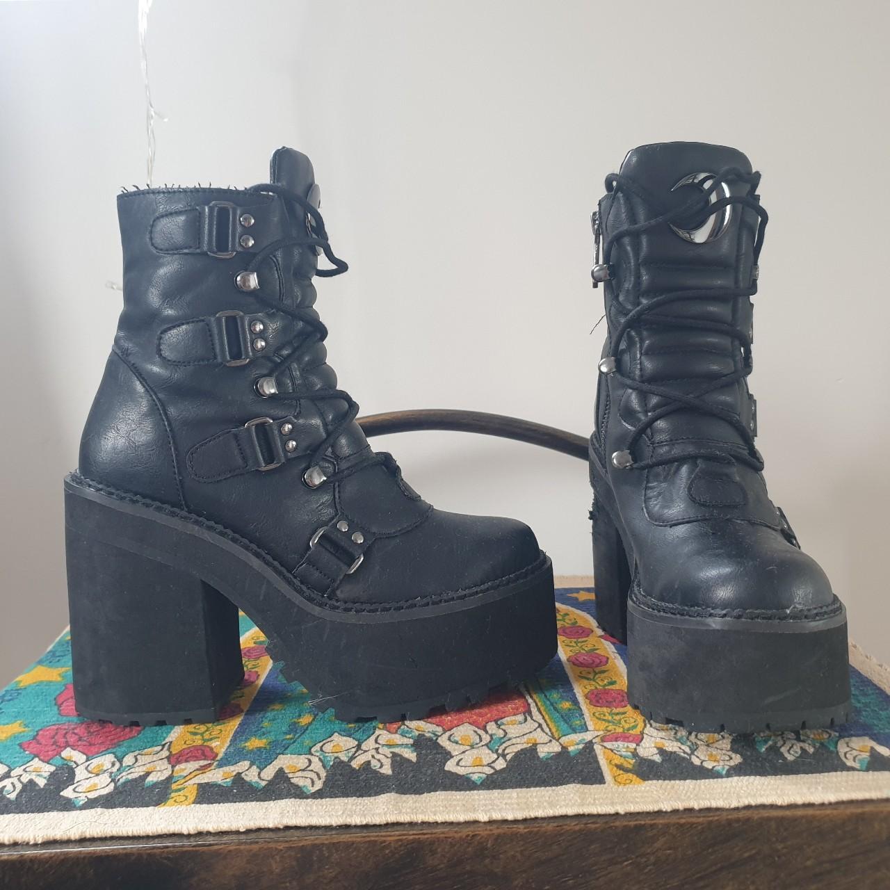 Killstar Broom platform boots. Size 4. They have... - Depop