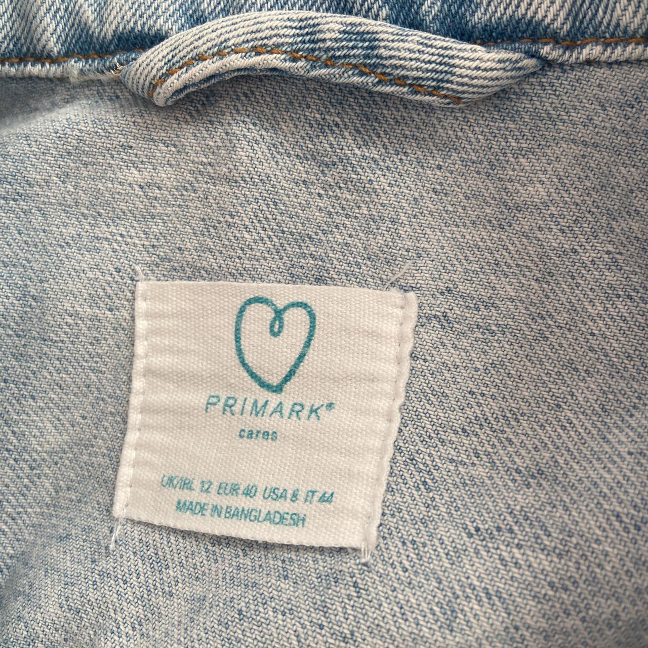 🤎 primark light blue acid wash cropped denim... - Depop