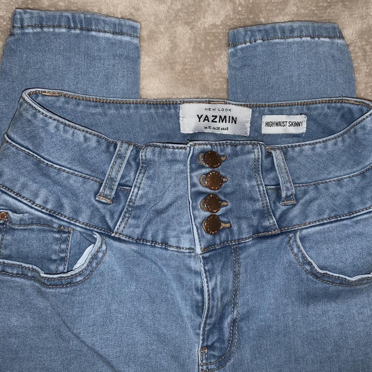 New look Jazmin light blue denim jeans with triple... - Depop