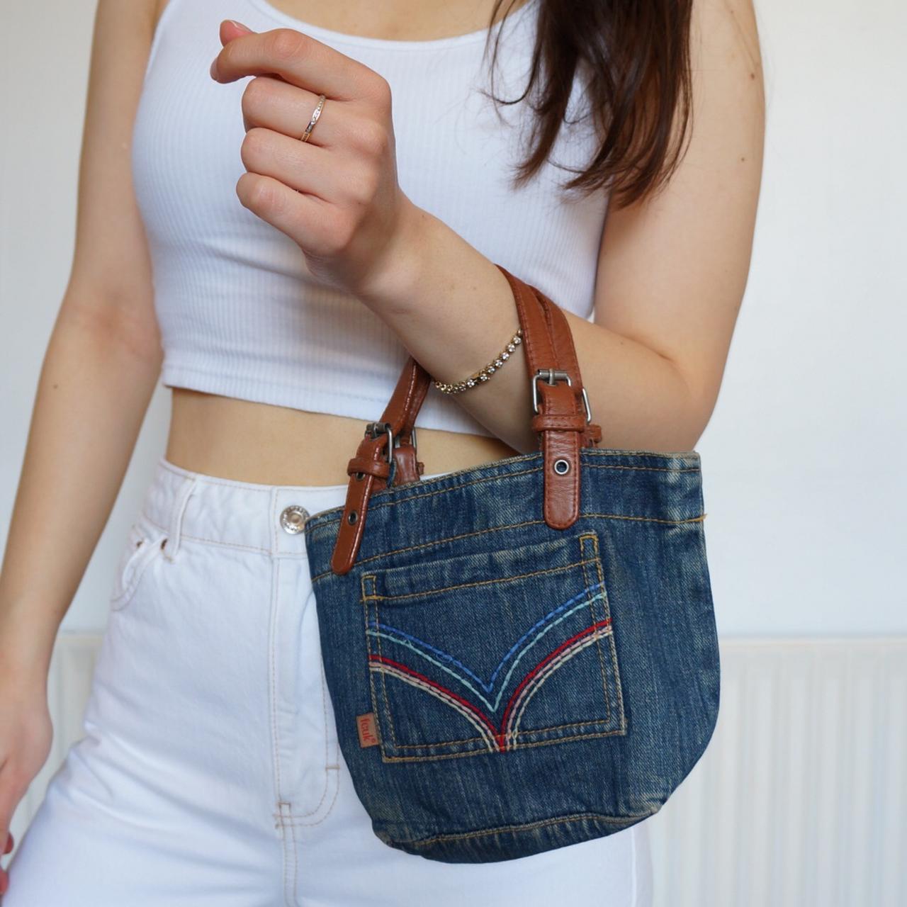 FREE U.K. SHIPPING 📮 Fcuk mini denim bag with... - Depop