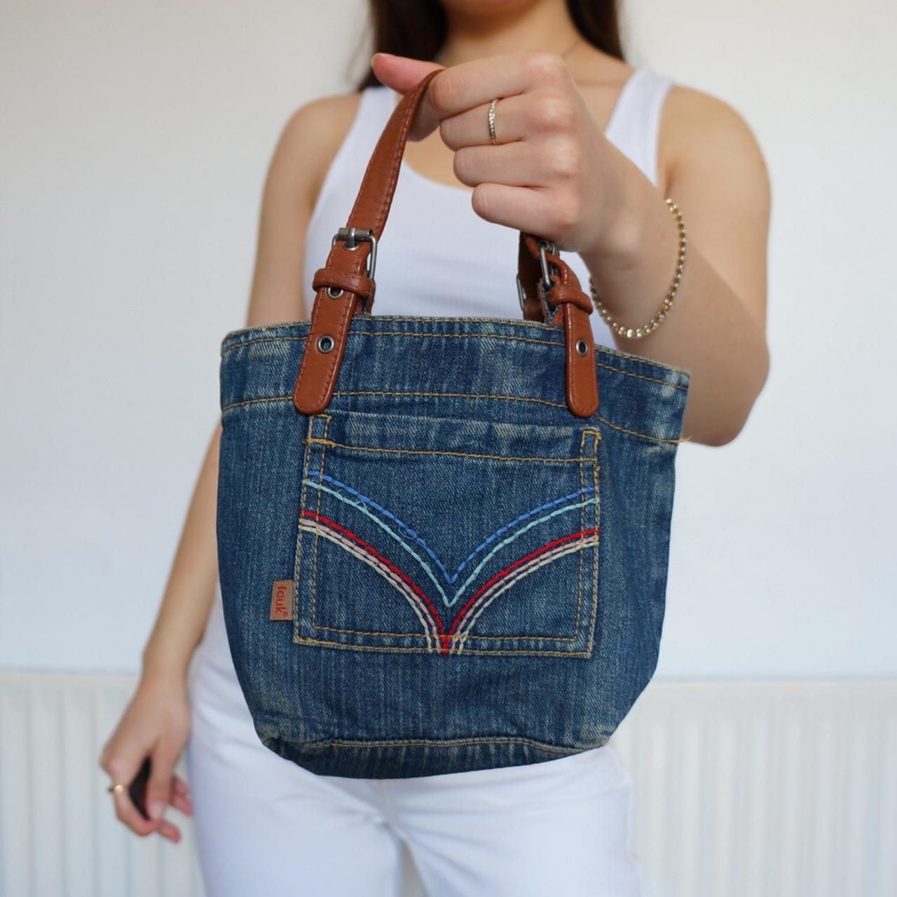 FREE U.K. SHIPPING 📮 Fcuk mini denim bag with... - Depop
