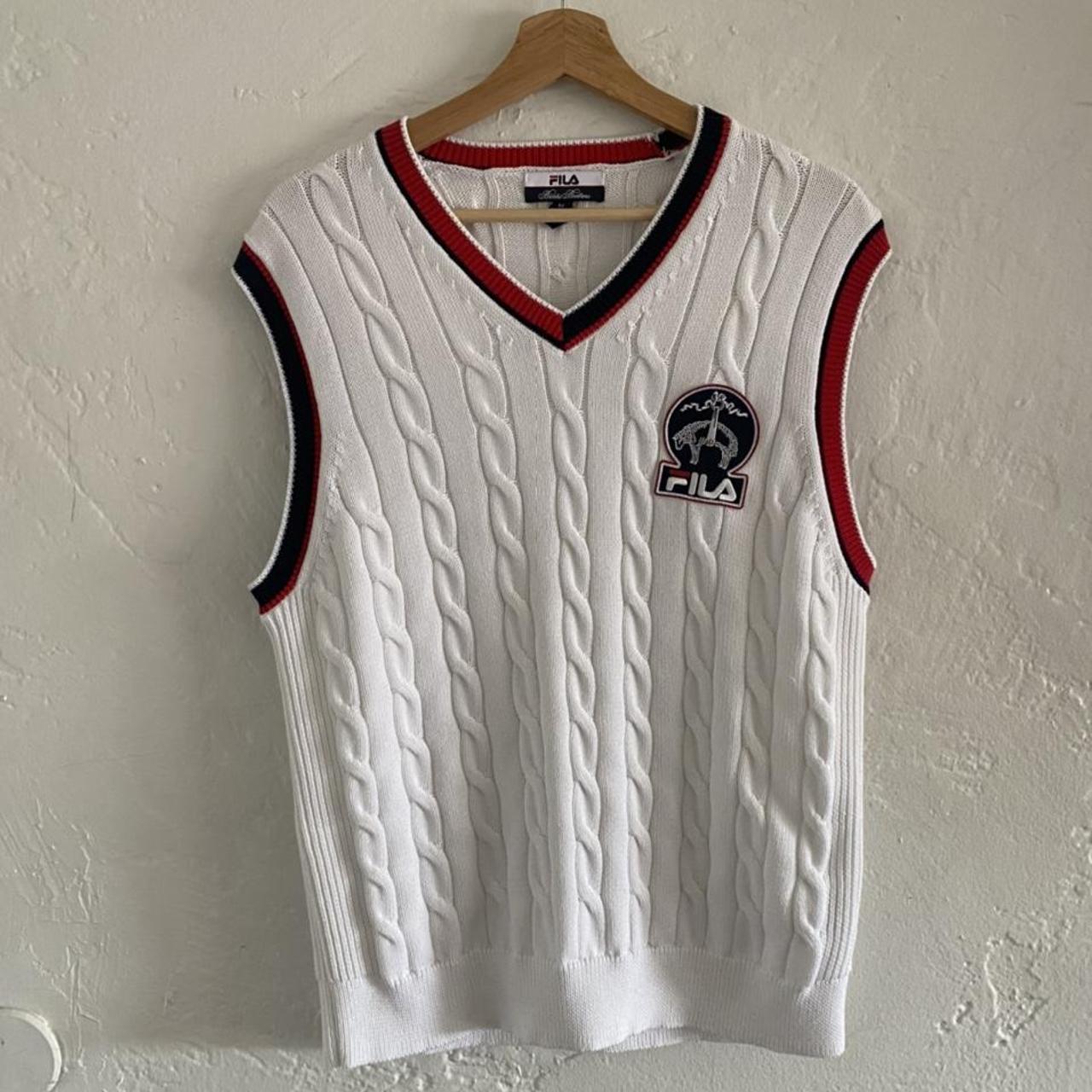 Fila x Brooks Brothers Cable Knit Sweater vest No... - Depop