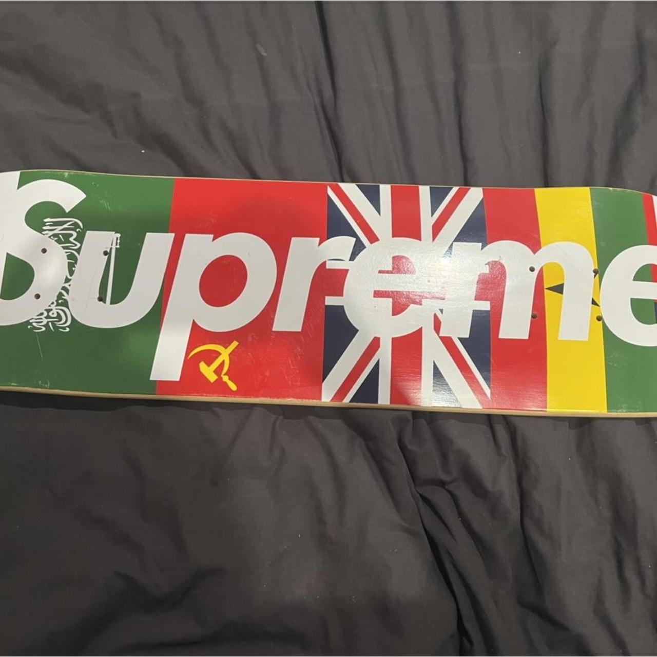 supreme flags skateboard deck never used from... - Depop