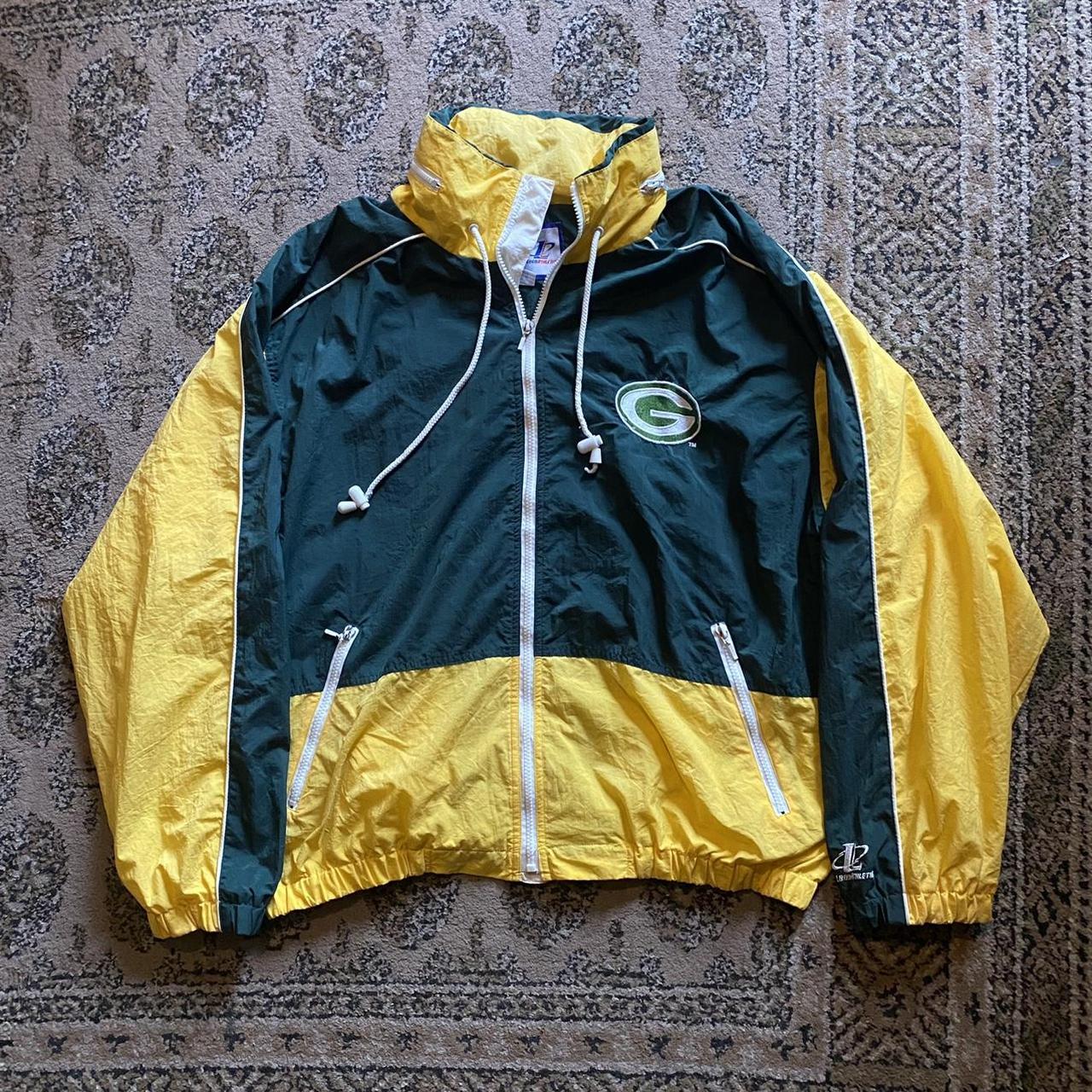 NFL Men's Green and Yellow Jacket | Depop