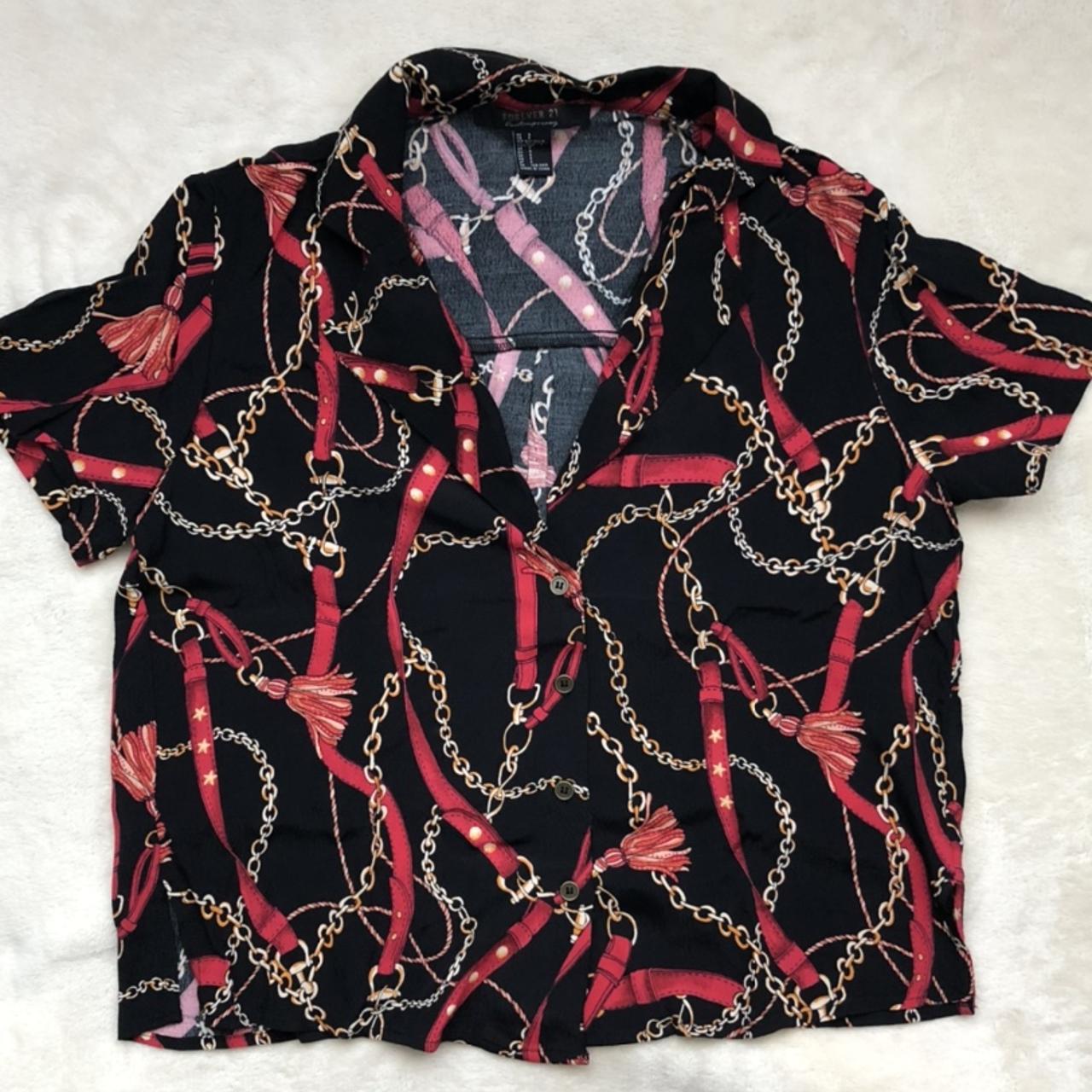 Forever21 Bruno Mars-Inspired Cropped Button Down... - Depop