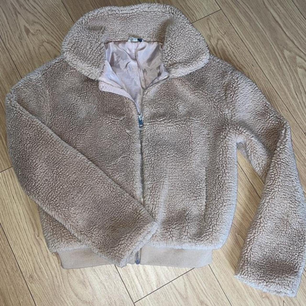 Girls Teddy bear jacket. Age 13-14years - Depop
