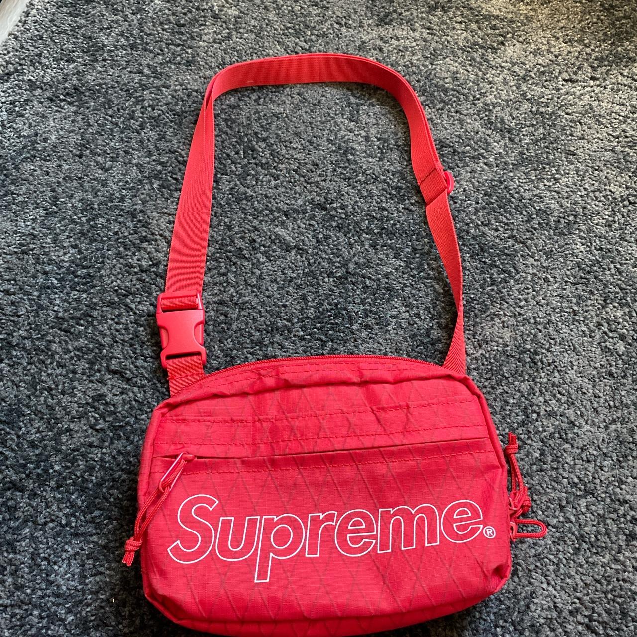 Supreme Shoulder Bag (FW18) Red worn a couple of... - Depop