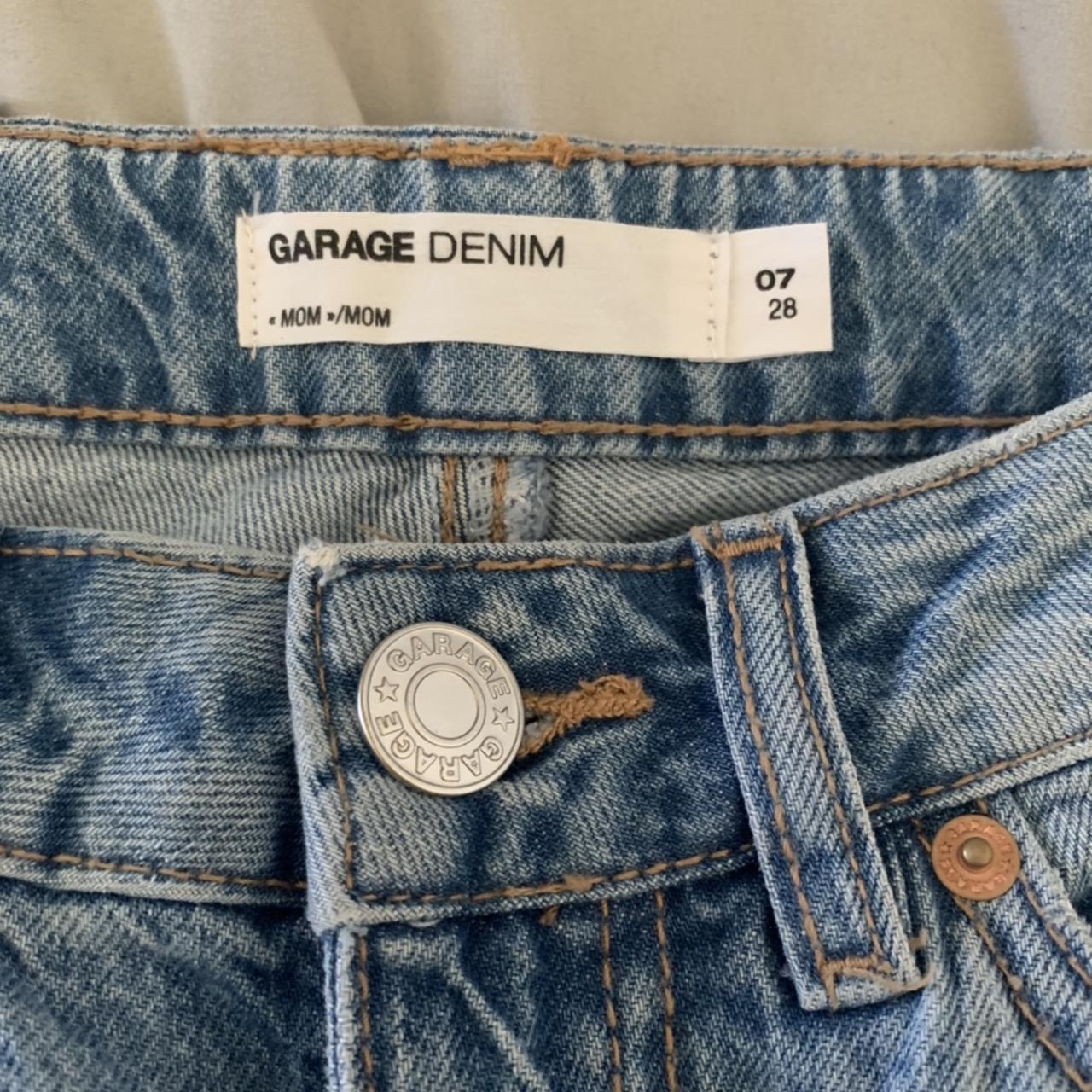 Garage Women's Blue and White Jeans | Depop