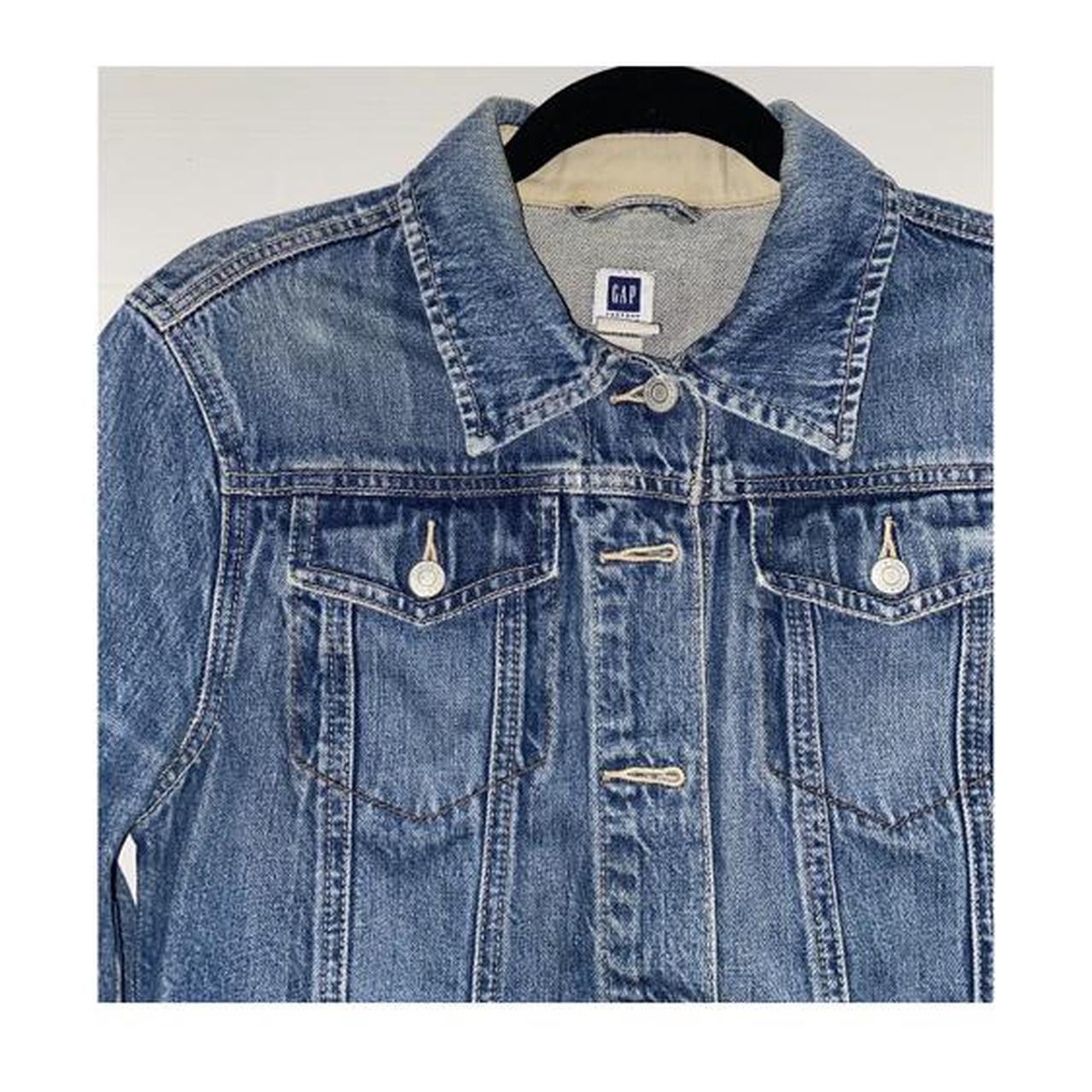 Gap Women's Blue and Navy Jacket | Depop