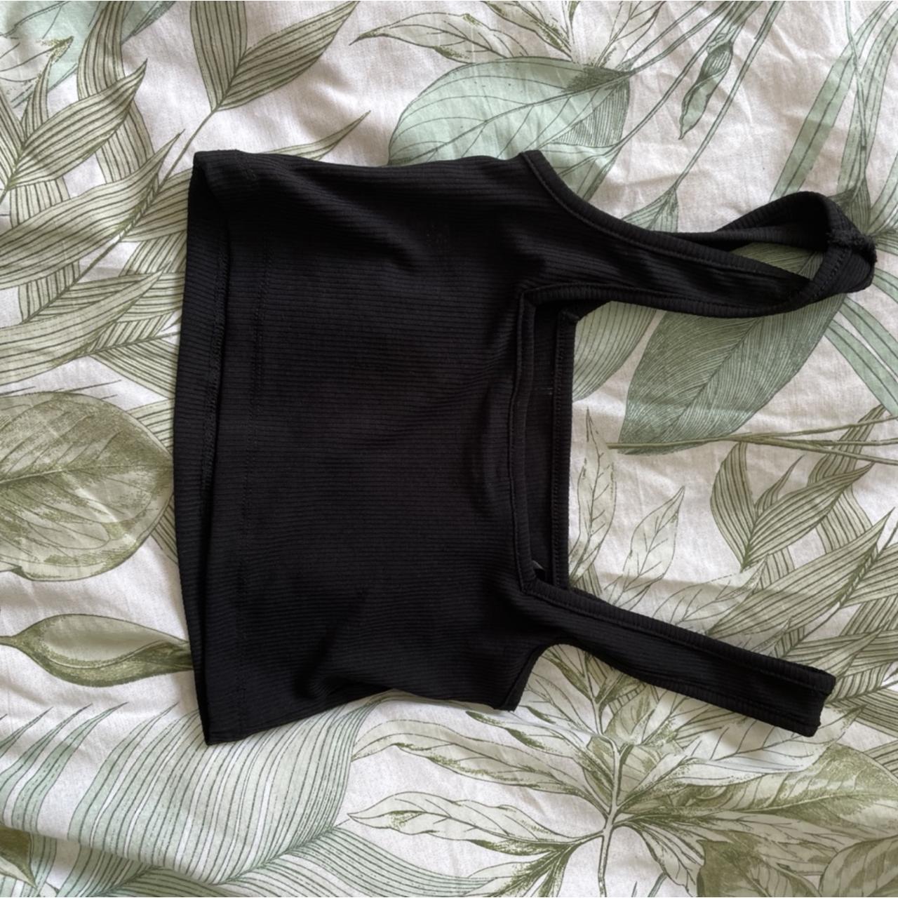 Shein basic black tank top / crop top brand new... - Depop