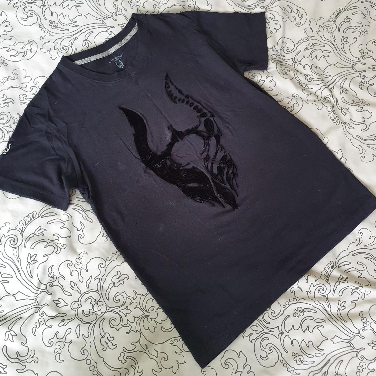 Cyberdog Black Velvet Logo Mens T-shirt. Bought in... - Depop