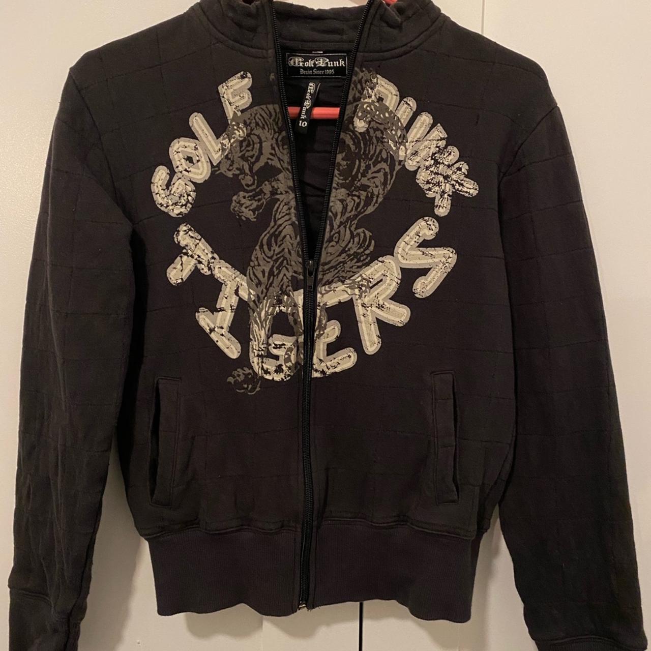 🦋 Brown vintage golf punk zip up jacket. Very... - Depop