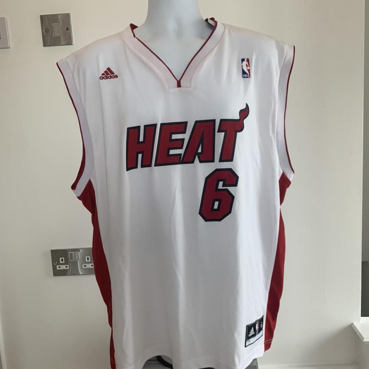 Miami heat adidas basketball jersey. Lebron James... - Depop