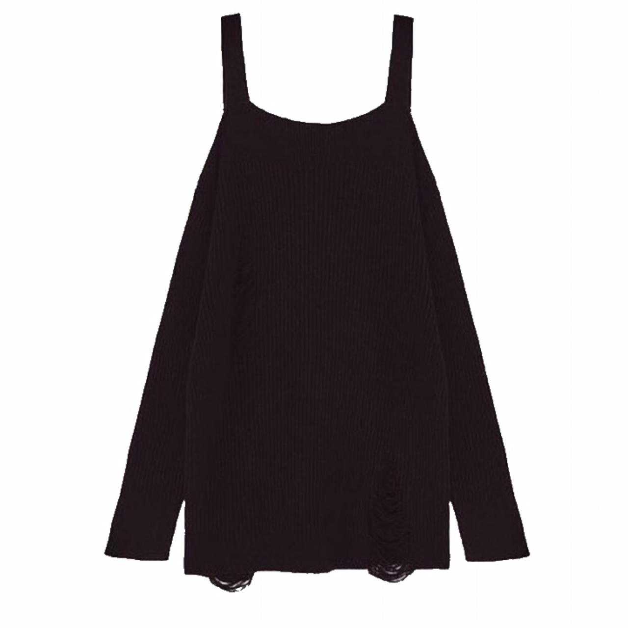 OVERSIZED RIBBED SWEATER WITH CUT-OUT SHOULDERS from... - Depop