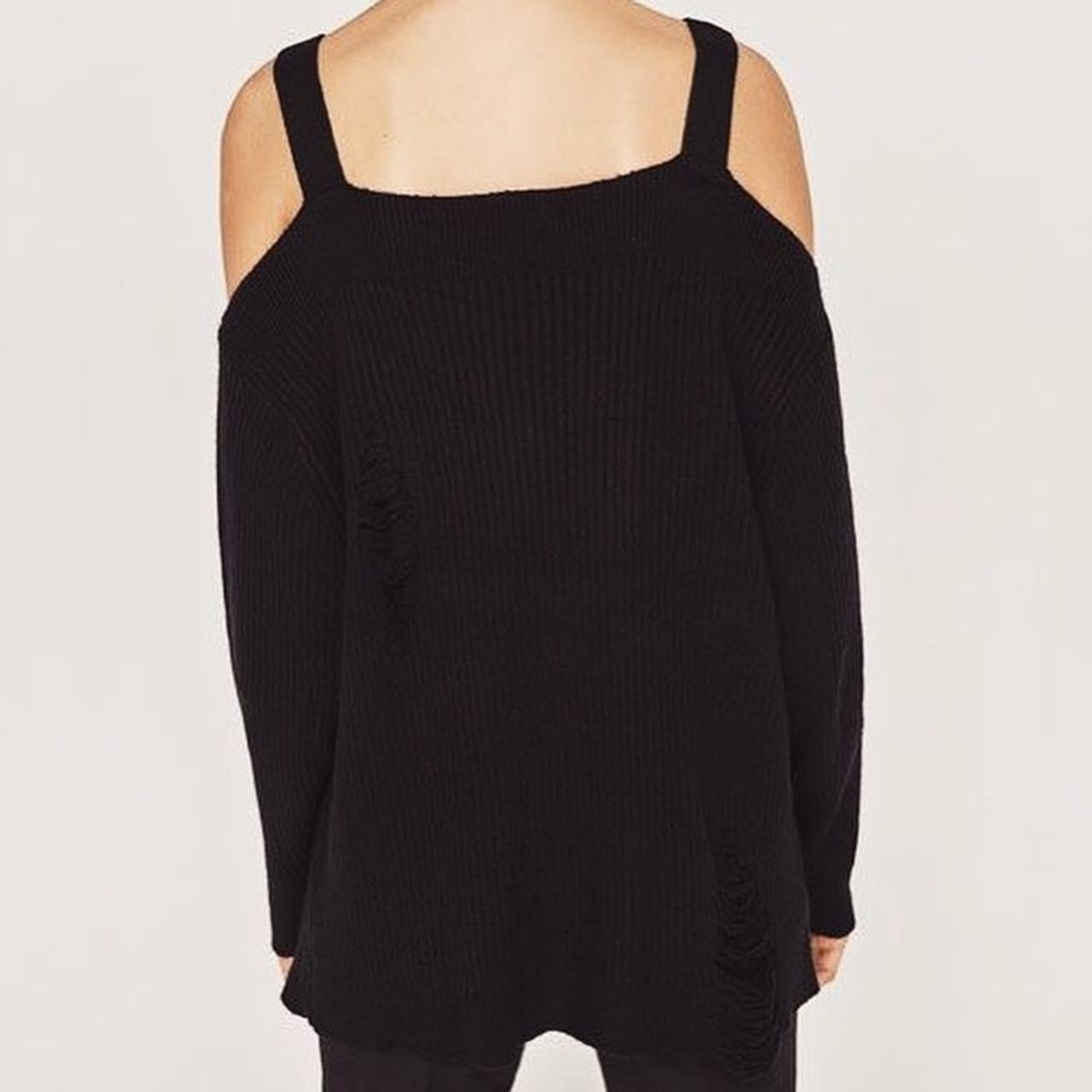 OVERSIZED RIBBED SWEATER WITH CUT-OUT SHOULDERS from... - Depop