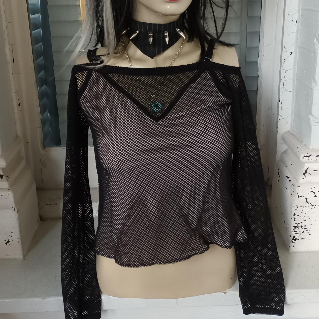 My only One.Trad Goth/Post Apocalyptic fishnet top.... - Depop