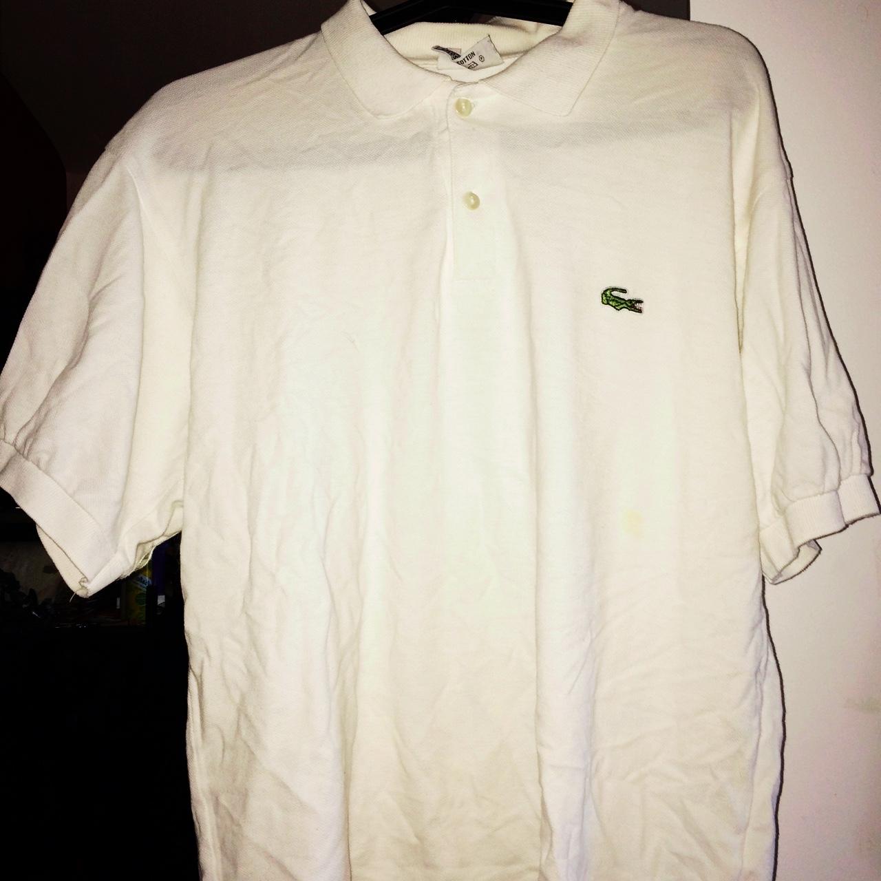 🐊LACOSTE POLO TEE 🐊#white #Lacoste #polo #vintage - Depop