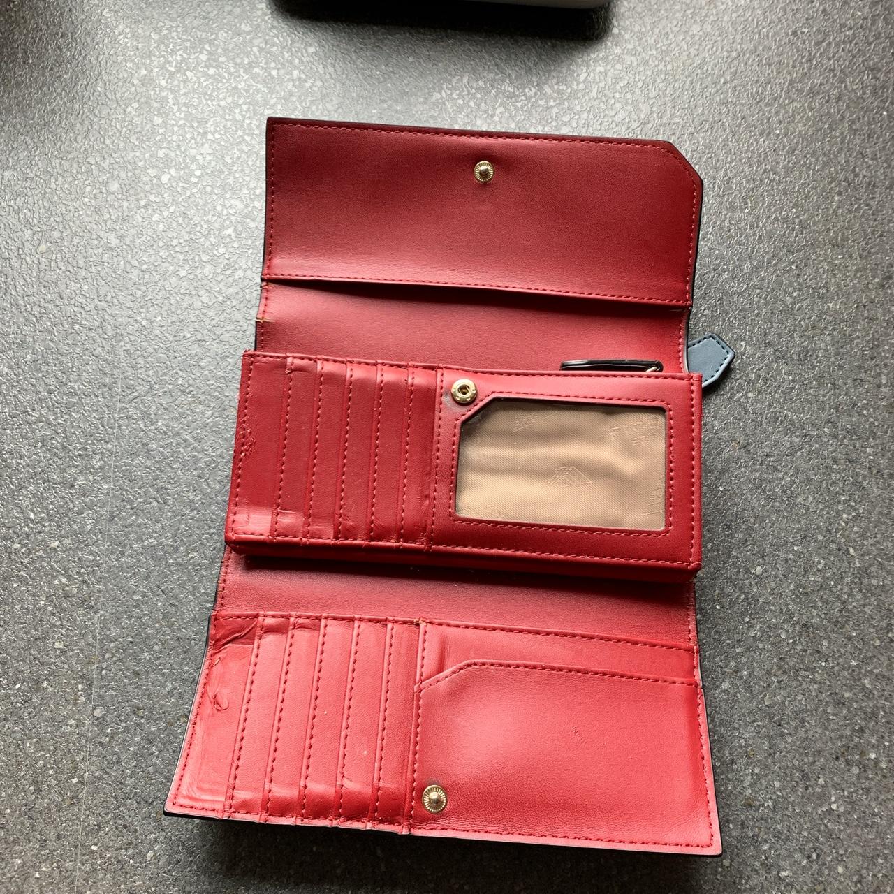 Fiorelli blue/grey purse with red leather inside.... - Depop